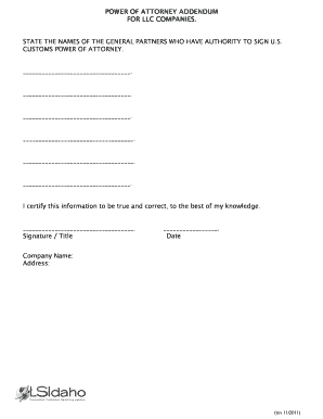 Fillable Online POWE OF ATT Fax Email Print - pdfFiller