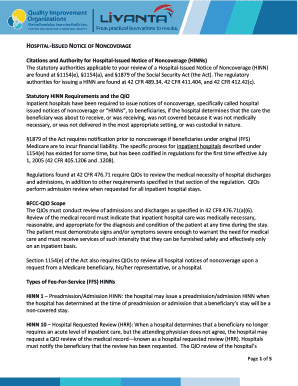 Fillable Online HOSPITAL-ISSUED NOTICE OF NONCOVERAGE Fax Email Print ...