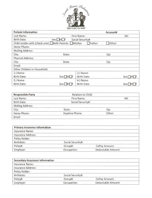 Fillable Online New Patient Forms Packet - South River Pediatrics Fax Email Print - pdfFiller