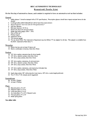 Fillable Online automotive siu SIUC AUTOMOTIVE TECHNOLOGY Fax Email ...