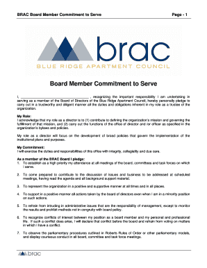 Fillable Online BRAC Board Member Commitment to Serve.pdf - Blue Ridge ...