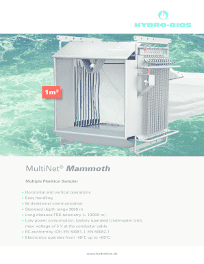 Fillable Online hydrobios Multinet Mammoth brochure - Hydro-Bios ...