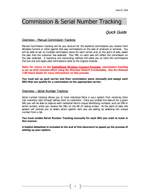 Fillable Online Commission amp Serial Number Tracking - RadioShack POS ...