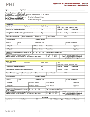 Fillable Online Application for Guaranteed Investment Certificate Fax ...