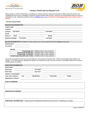 Fillable Online Campus Charter Request Form 01-04-2016 Fax Email Print ...