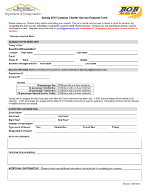 Fillable Online Campus Charter Service Request Form 12-1-15 Fax Email Print - pdfFiller