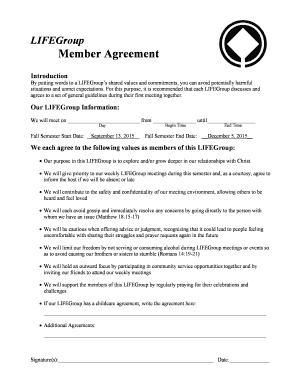 Fillable Online SMALL GROUP GUIDELINES AND AGREEMENT Fax Email Print ...