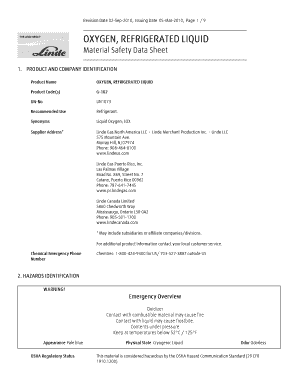 Fillable Online OXYGEN, REFRIGERATED LIQUID Fax Email Print - pdfFiller