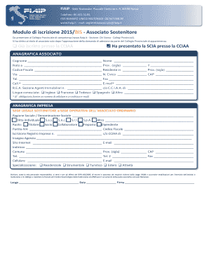 Compilabile Online fiaip it Modulo di iscrizione 2015/BIS Associato ...