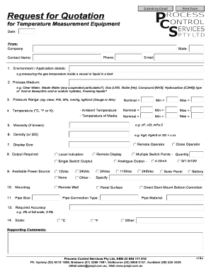 Fillable Online Temperature Measurement Equipment Fax Email Print ...