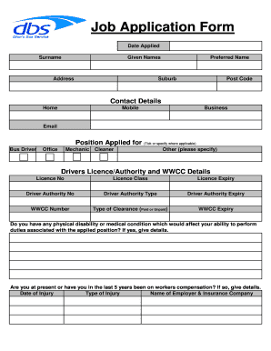 Fillable Online To download a bjob application kitb - Dions Bus Service ...