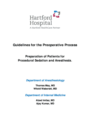 Fillable Online Guidelines for the Preoperative Process Fax Email Print - pdfFiller