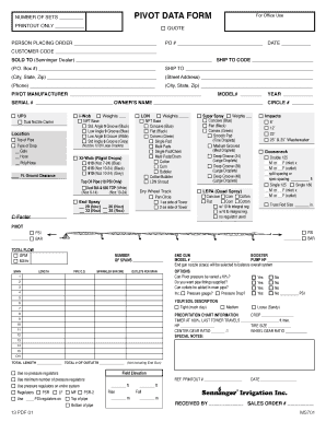 Fillable Online PIVOT DATA FORM Fax Email Print - pdfFiller