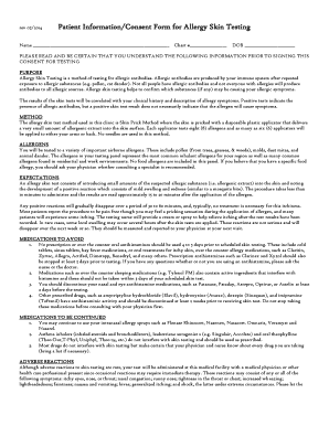 Fillable Online Allergy Skin Test Info & Consent Form Fax Email Print ...