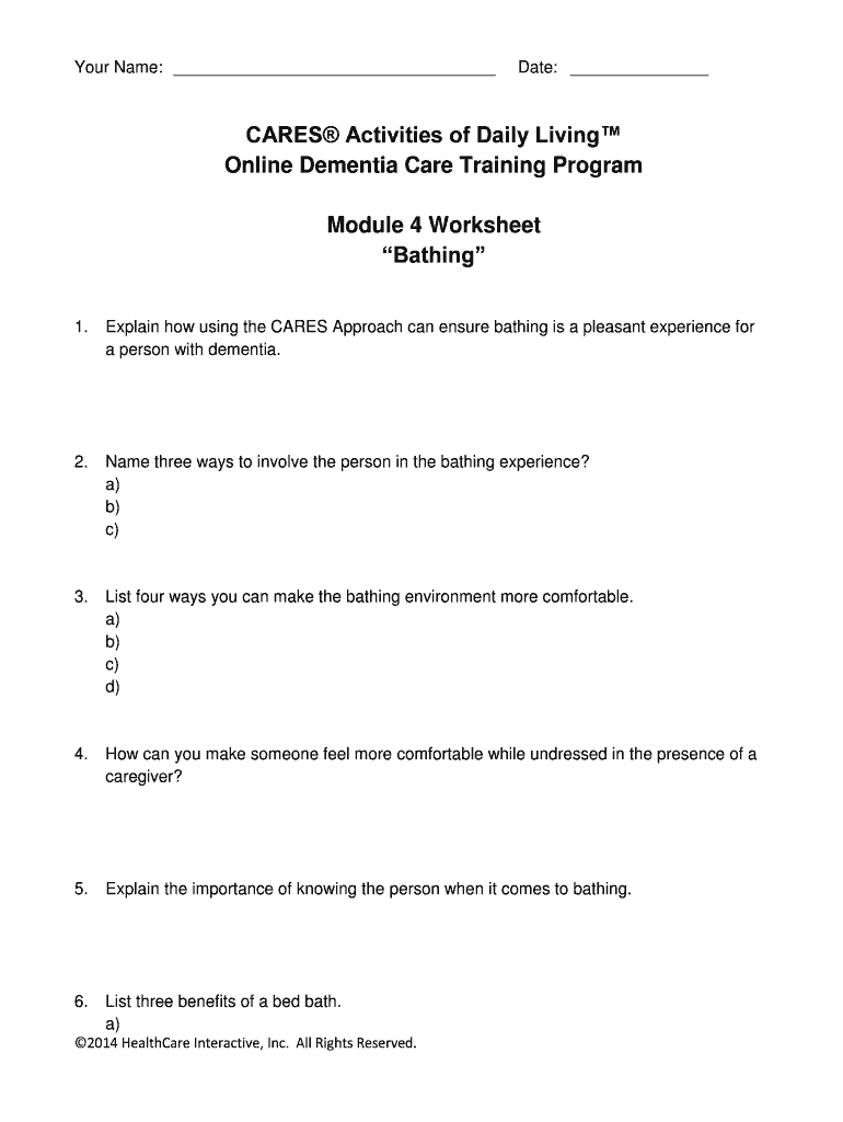 Fillable Online Module 4 Worksheet Fax Email Print - pdfFiller