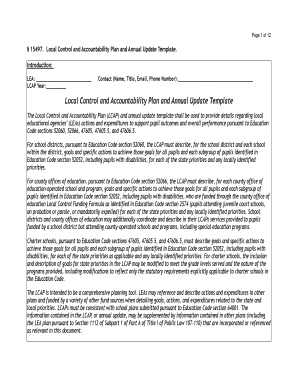 Fillable Online ctago Understanding The Local Control Accountability Plan (LCAP) and its ...