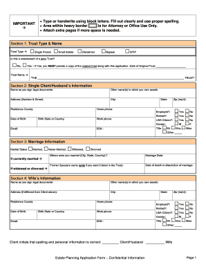 Fillable Online LIVING TRUST INFORMATION FORM - Littorno Law Group Fax ...