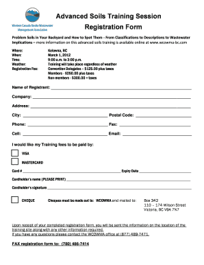 Fillable Online Advanced Soils Training Session Registration Form Fax ...