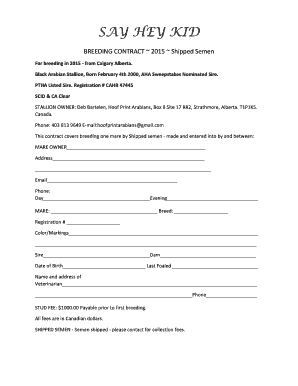 Fillable Online SAY HEY KID Fax Email Print - pdfFiller