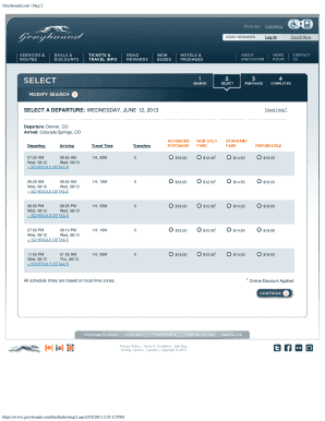 Fillable Online oldspooksandspies Greyhound bus schedule between Denver ...
