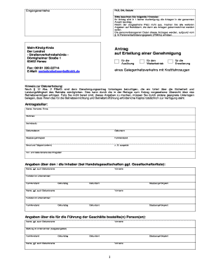 Ausfüllbar Online mkk Antrag auf Erteilung einer Konzession f r Taxen ...