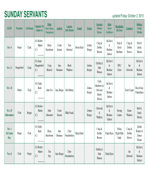 Fillable Online stpetermishawaka Servant Chart - stpetermishawaka Fax ...