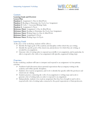 Fillable Online writingcenter baruch cuny Interpreting Assignments ...