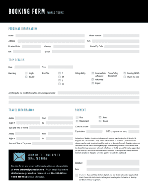 Fillable Online C U ST OM T R I P S Fax Email Print - pdfFiller