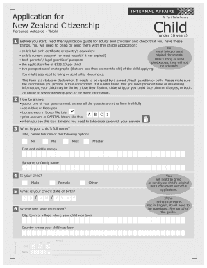 Fillable Online jpauckland org Application for New Zealand Citizenship ...