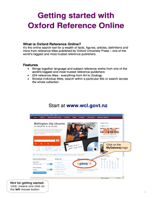 Fillable Online What is Oxford Reference Online Fax Email Print - pdfFiller
