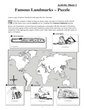 Fillable Online r-e-m co Famous Landmarks Puzzle Fax Email Print ...