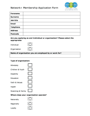 Fillable Online sexeducationforum org Network Membership Application ...