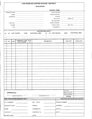 Fillable Online Requisition Form for General Supplies - Los Angeles ...
