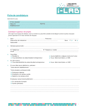Remplissable En Ligne Dossier de candidature - Mode d'emploi - Enseignementsup ... Fax Email ...