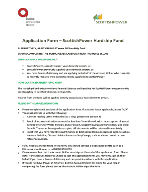 Scottish Power Hardship Fund Application Form - Fill Online, Printable ...