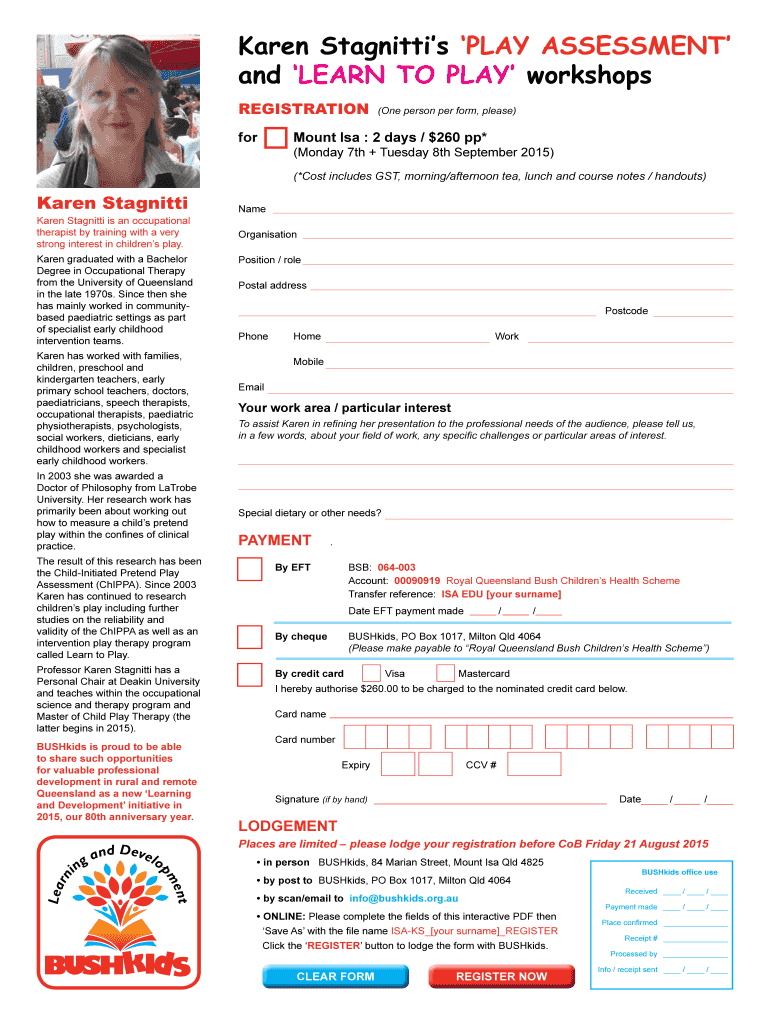 Fillable Online bushkids org PLAY ASSESSMENT bBUSHkidsb and presents ...