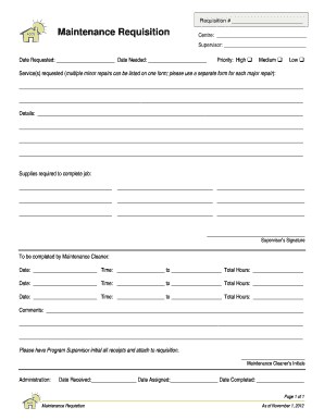 Fillable Online Requisition Maintenance Requisition Fax Email Print ...