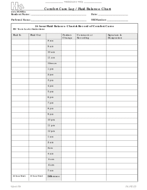 Fillable Online hh net Comfort Care Log Fluid Balance Chart - hh net ...