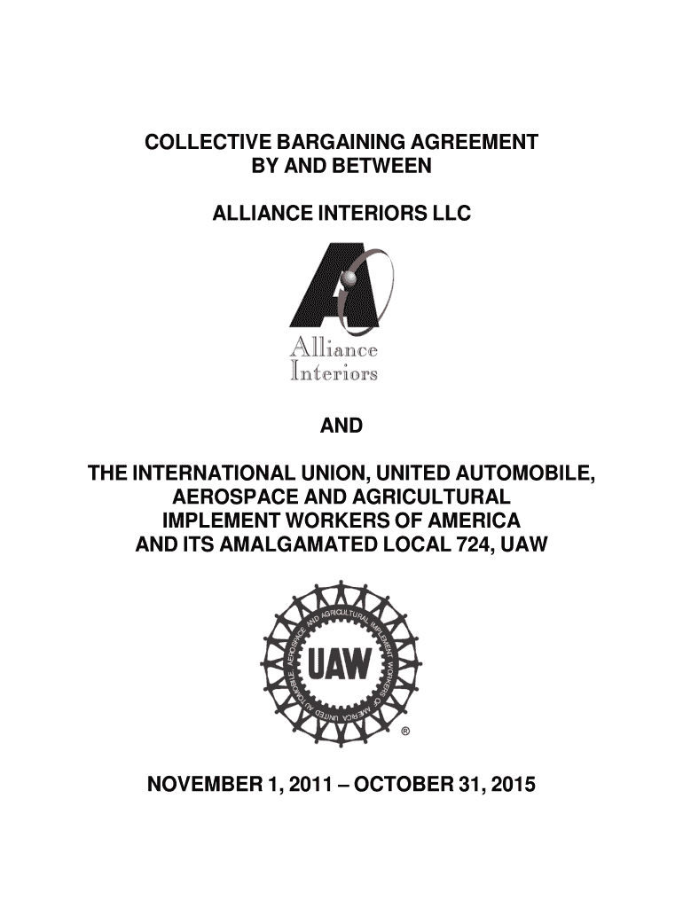 Fillable Online uawlocal724 Collective bargaining agreement - UAW Local ...