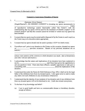 Fillable Online chrt org P1 of Form 3 Consent Form 3 Revised in 2012 ...