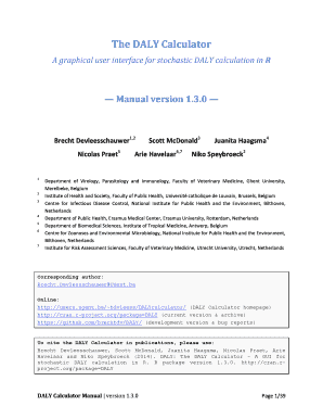 Fillable Online The DALY Calculator Fax Email Print - pdfFiller