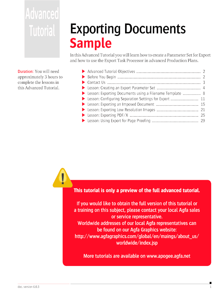 Fillable Online Advanced Tutorial Exporting Documents Sample Fax Email ...