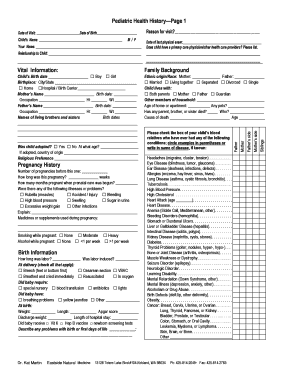 Fillable Online Vital Information Family Background Fax Email Print ...