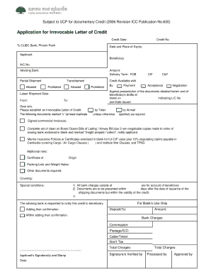 Fillable Online Letter of bCredit Applicationb Form - Cathay United Bank Fax Email Print - pdfFiller
