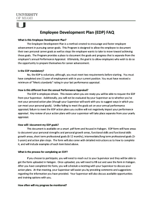 Fillable Online Employee Development Plan (EDP) FAQ Fax Email Print ...