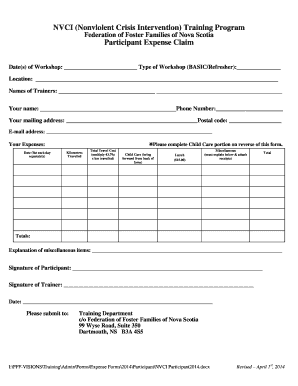 Nonviolent Crisis Intervention Training Nova Scotia - Fill Online ...