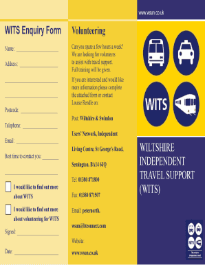 Fillable Online Please click here to download the WITS Leaflet - WSUN ...