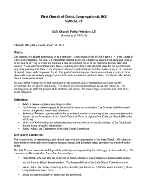 Fillable Online Safe Church Policy v_2.0.pdf - First Church of Christ ...
