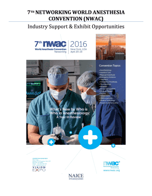 Fillable Online nwac 7TH NETWORKING WORLD ANESTHESIA CONVENTION - nwac ...