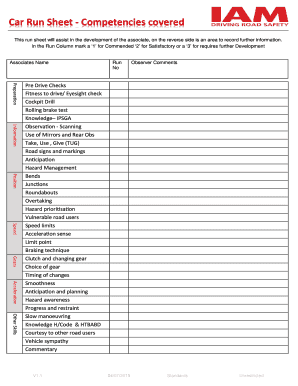 Fillable Online iamgroups org Run Sheet Car final.pub - iamgroups.org ...